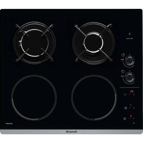 PLAQUE MIXTE INDUCTION ET GAZ BRANDT BPI6413BM