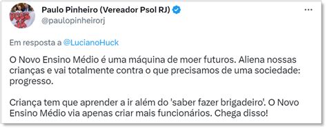 Huck diz que revogar o Novo Ensino Médio é retrocesso