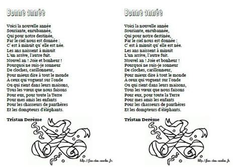 Bonne Année Tristan Derème CE2 CM1 CM2 Fée des écoles
