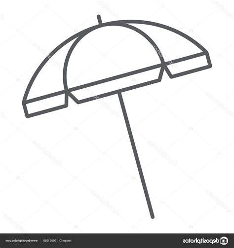 Beach Umbrella Classroom Themes Line Icon Oeuvre D Art Slice