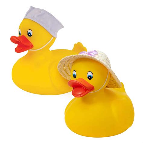 Schylling Large Classic Yellow Rubber Ducky 10in Tall Styles Vary