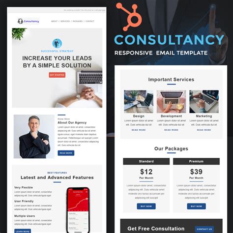 Consultancy HubSpot Email Newsletter Template Pennyblack Templates