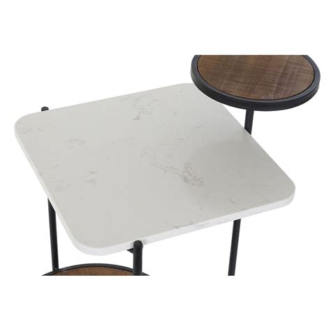 Šoninis staliukas DKD Home Decor juoda ruda balta kaina pigu lt