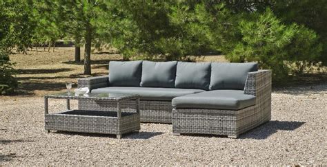 Salon de jardin résine Vancuber 4 places avec coussins gris Meubles