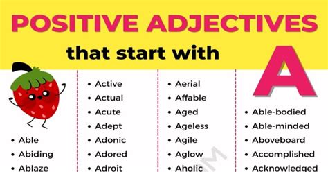 393 Positive Adjectives That Start With A A Words To Describe Someone