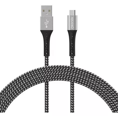 Cabo Micro Usb 2 0 Nylon Trançado 1 2 Metros Geonav Preto MercadoLivre