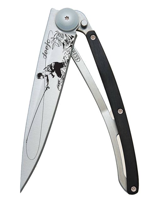 Nóż składany Deejo Pocket Knife Ebony Wood fly fishing Inny