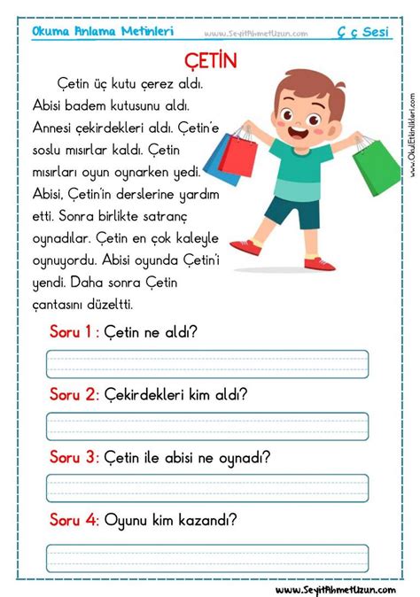 Sesi Okuma Anlama Metni Et N Seyit Ahmet Uzun E Itime Yeni Bir