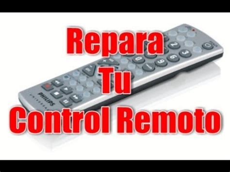 Como Reparar O Arreglar Un Control Remoto Sin Gastar Dinero YouTube