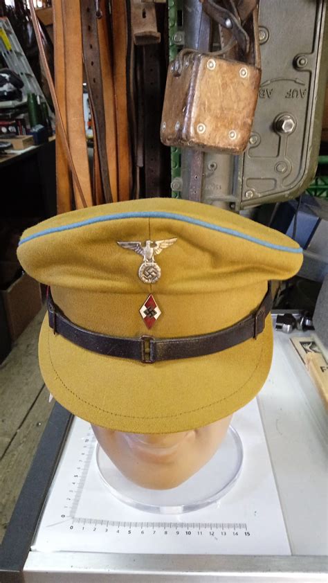 Orginal HJ Hitlerjugend Führer Fliegermütze mehr als selten