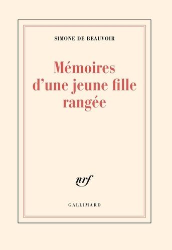 Mémoires d une jeune fille rangée Simone de Beauvoir Livres Furet