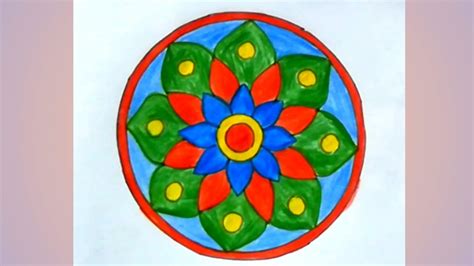 Onam Pookalam Simple Drawing How To Draw Onam Pookalam Drawing How