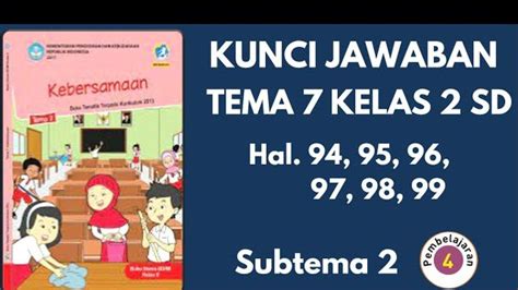 Kunci Jawaban Tema 7 Kelas 2 Halaman 94 Bagaimana Dengan Kalimat