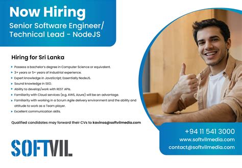 senior software engineer technical lead nodejs softvil technologies