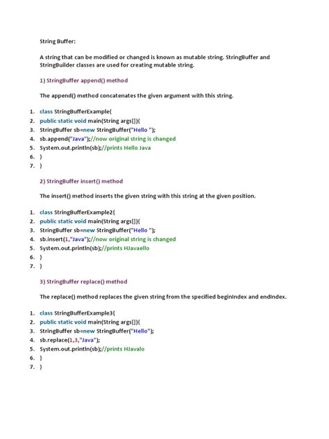 1 stringbuffer append method class public static void new pdf string computer science