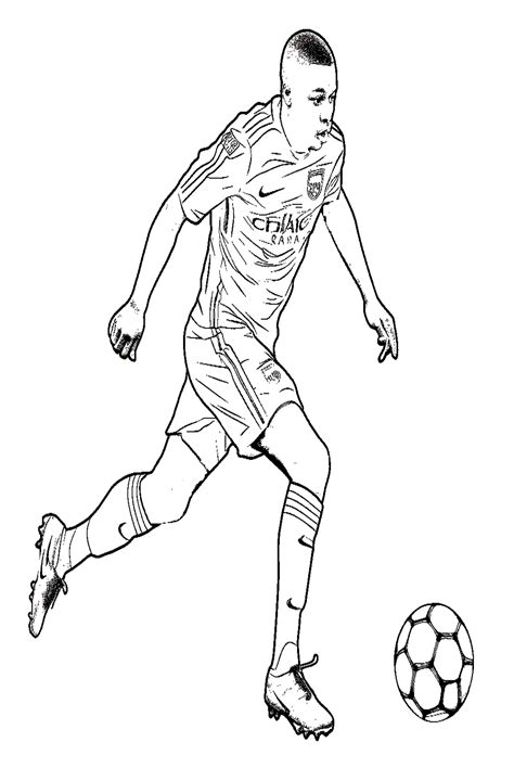 Coloriage Kylian Mbapp Coloriages Gratuits Imprimer