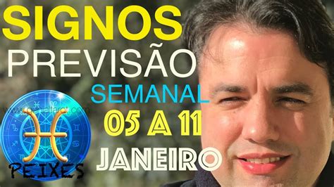 Horóscopo Semanal Signo Peixes 05 a 11 Janeiro YouTube