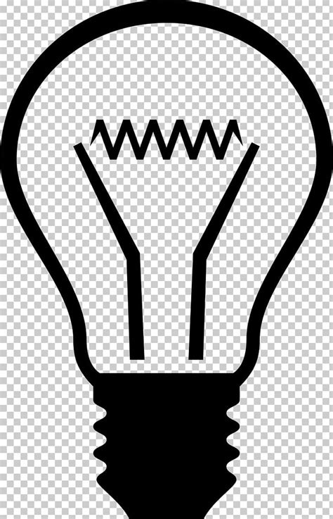 Incandescent Light Bulb Lamp PNG Clipart Artwork Black Black And