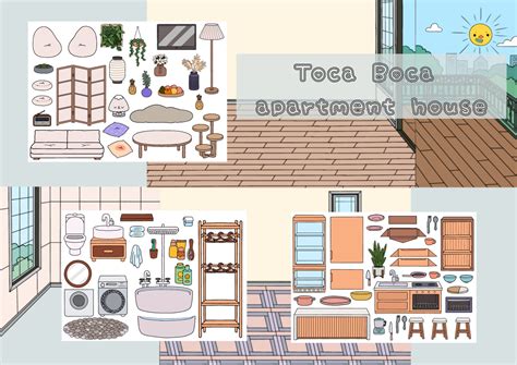 Toca Boca Apartment House Toca Boca Papercraft Quiet Book Etsy