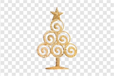 6794 Gold Christmas Tree Isolated Graphic By Kzara Visual Creative
