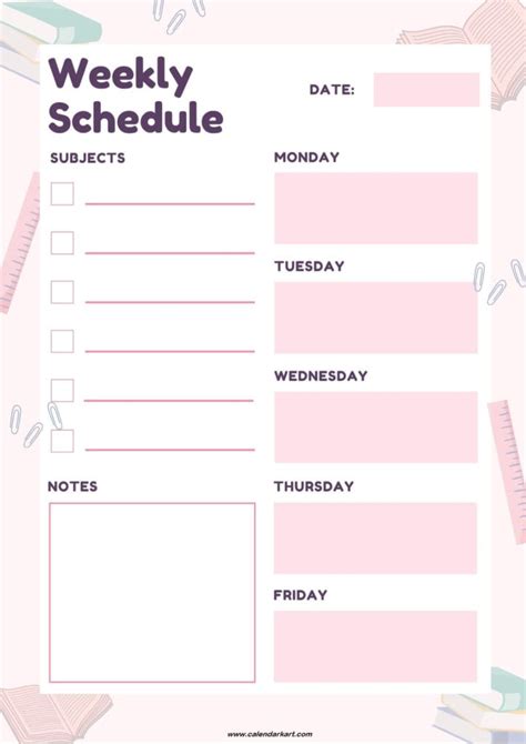Free Printable Weekly Planner Templates