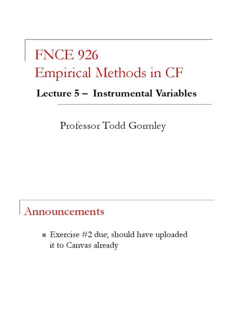 05 instrumental variables pdf pdf errors and residuals ordinary least squares