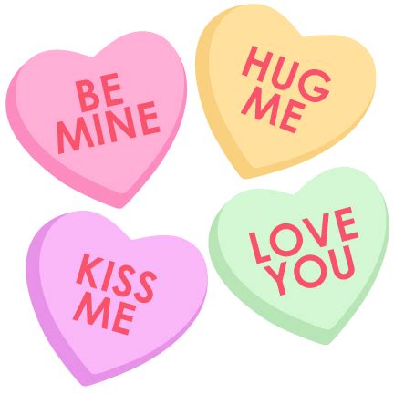 Conversation Hearts Clipart