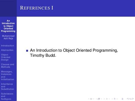 an introduction to object oriented programming