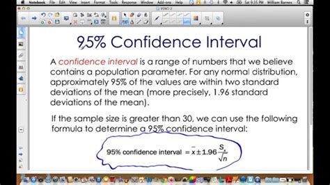 how to calculate 95 confidence interval