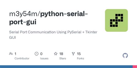 github m3y54m python serial port gui serial port communication using pyserial tkinter gui