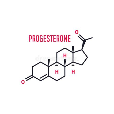 Progesterone Female Sex Hormone Molecule Plays Role In Menstrual Cycle And Pregnancy Stock