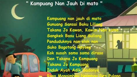 Kampuang Nan Jauh Di Mato Ii Lagu Daerah Sumatera Barat Youtube