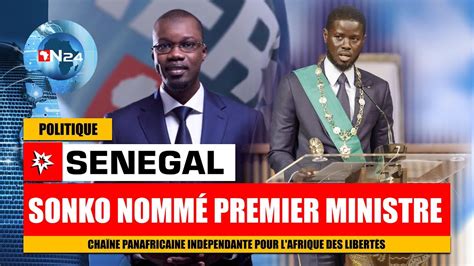 Ousmane Sonko Nomm Premier Ministre Youtube