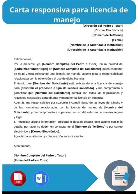 Carta Responsiva De Padres Word PDF