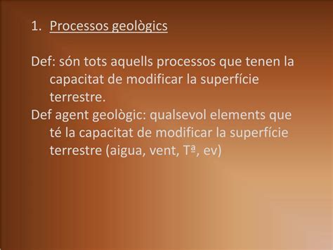 PPT LA DINÀMICA EXTERNA DE LA TERRA PowerPoint Presentation free