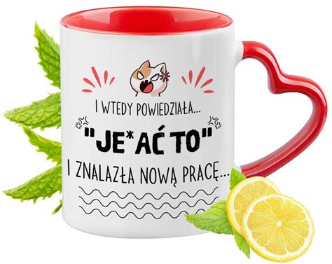 Pożegnanie z Pracy Czerwony z Uszkiem w Kształcie Serca na Prezent
