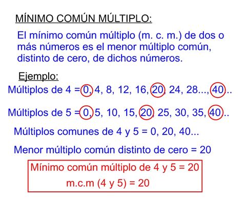 5º y 6º Educación Primaria MÍNIMO COMÚN MÚLTIPLO Y MÁXIMO COMÚN DIVISOR