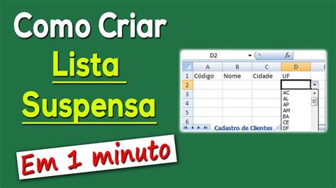 Como Fazer Lista Suspensa No Excel