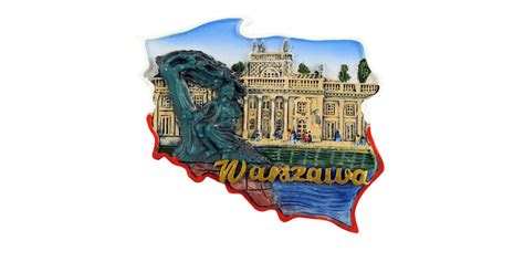 Magnes na lodówkę kontur Warszawa Łazienki