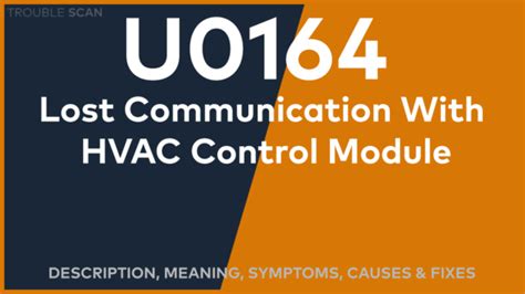 U0164 Trouble Code Meaning Symptoms Causes Fixes Easy