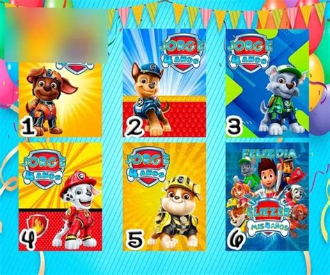 80 Morralitos Dulceros Personalizado Temática Paw Patrol en venta en