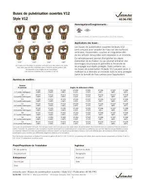 Fillable Online Buses De Pulv Risation Ouvertes V12 Style V12