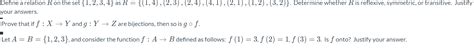 solved define a relation ron the set {1 2 3 4} as r