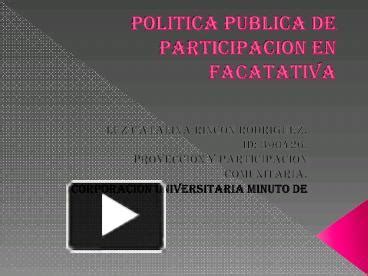 PPT POLITICAS PÚBLICAS EN FACATATIVA PowerPoint presentation free