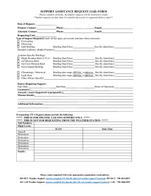 Fillable Online SUPPORT ASSISTANCE REQUEST SAR FORM Fax Email Print
