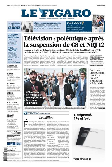 Le Figaro Dition Num Rique Du Juillet