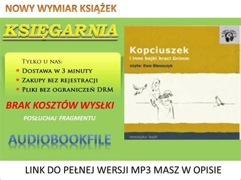 KOPCIUSZEK I INNE BAJKI BRACI GRIMM AudioBook do słuchania YouTube