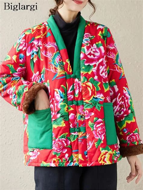 Abrigo Peludo Con Estampado De Flores Para Mujer Chaqueta Informal De