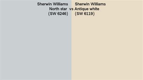 Sherwin Williams North Star Vs Antique White Side By Side Comparison