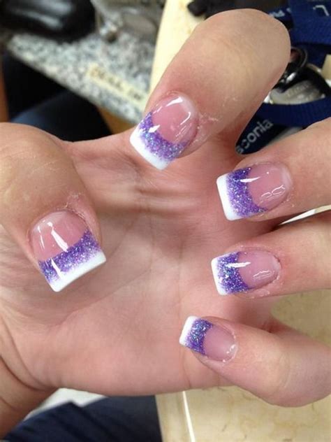 Silver French Tip Nails Nail Metallic Silver Designs Nails Cool Metalic